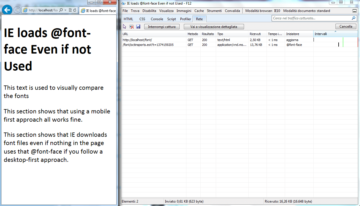 IE loads font for mobile - Aurelio De Rosa blog